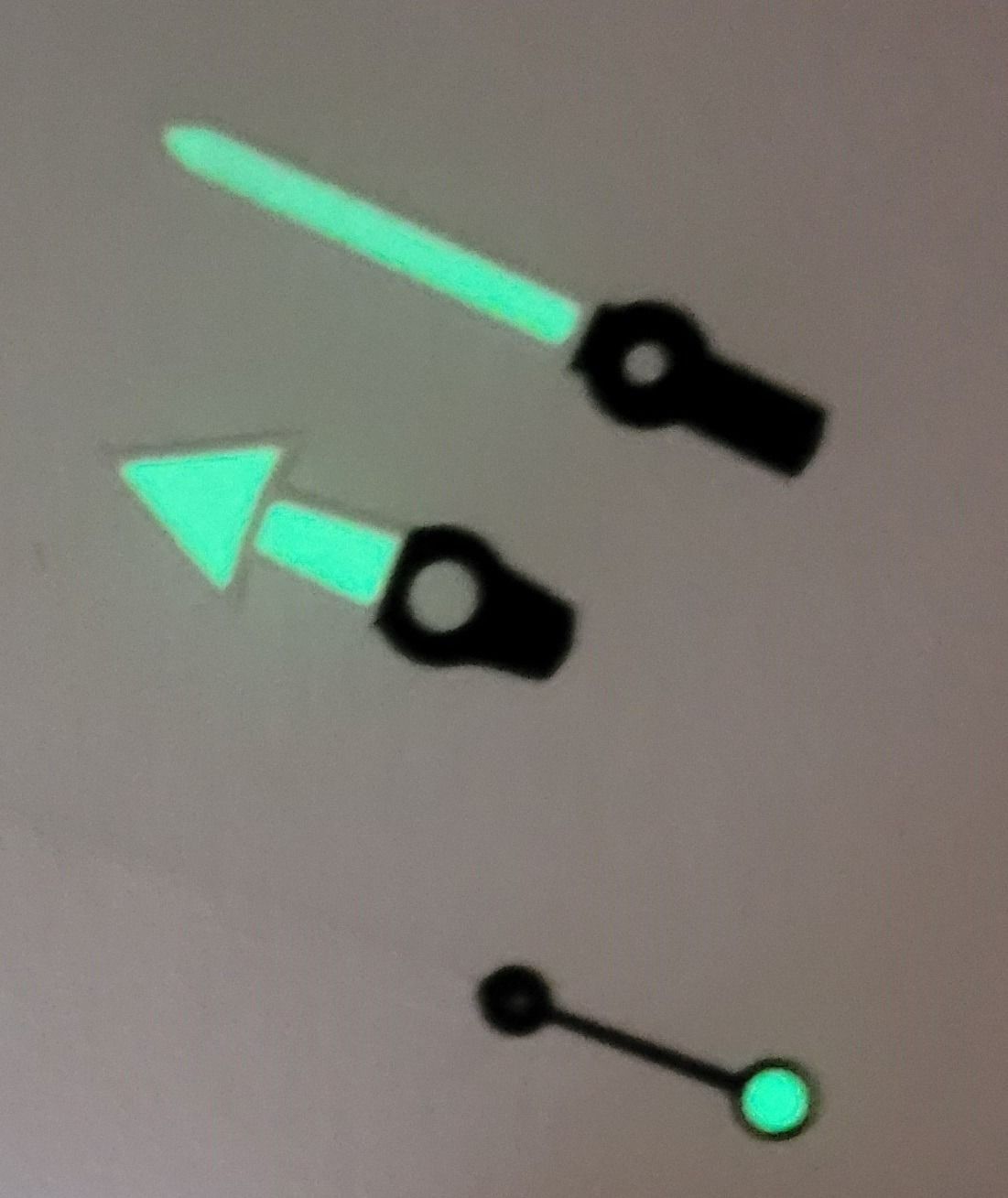 Watch handset hands Mod Seiko NH35 NH36 7S26 Aviator Marine Master Tuna ...