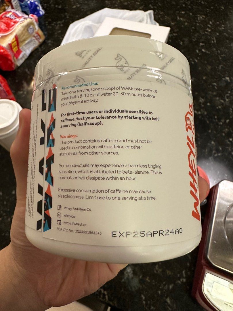 Wheyl Wake Pre Workout (NEW), Health & Nutrition, Health Supplements ...