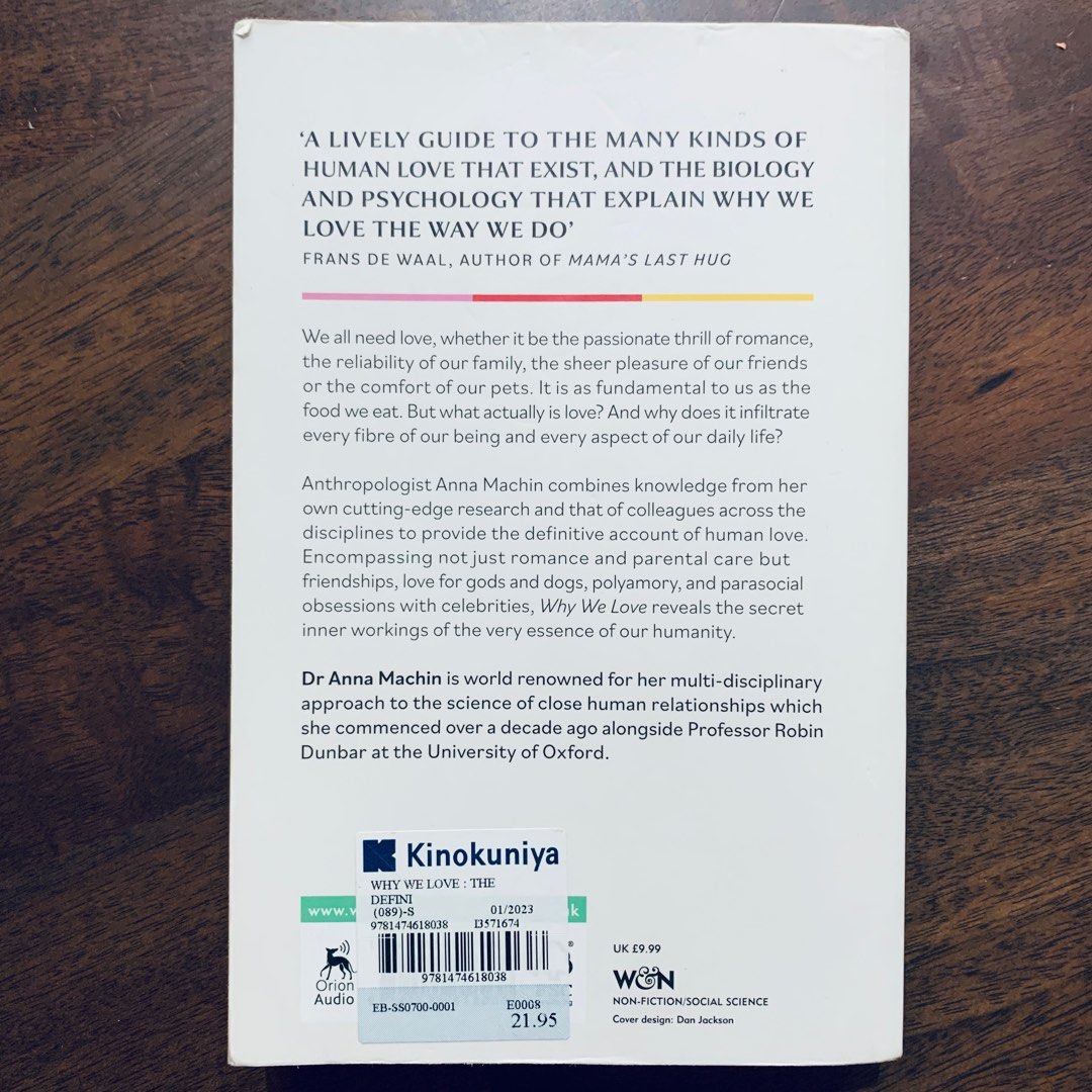 Why We Love by Anna Machin, Hobbies & Toys, Books & Magazines, Fiction ...