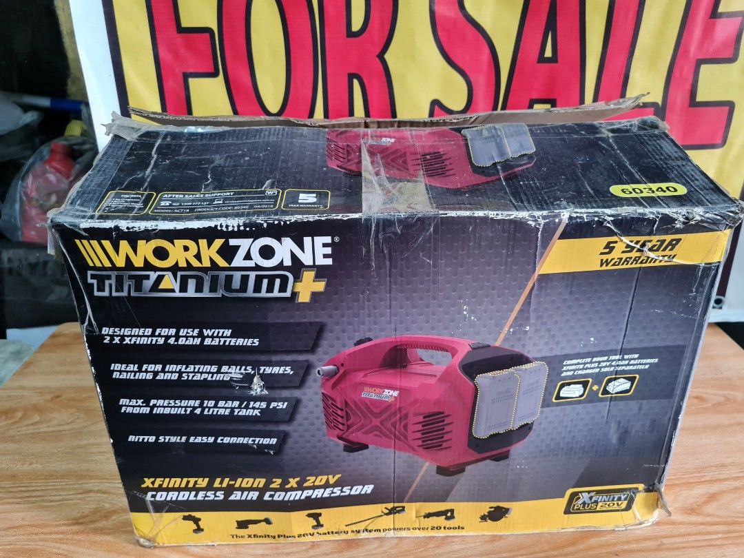 Workzone Titanium Tire Inflator Heavy Duty 4Liter Tank Capacity Tool ...