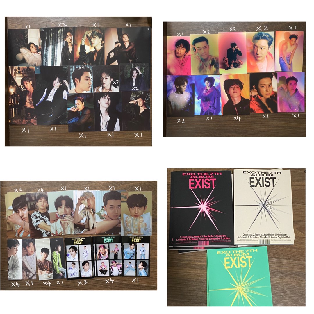 WTS EXO EXIST ALBUM INCLUSIONS, Hobbies & Toys, Memorabilia ...