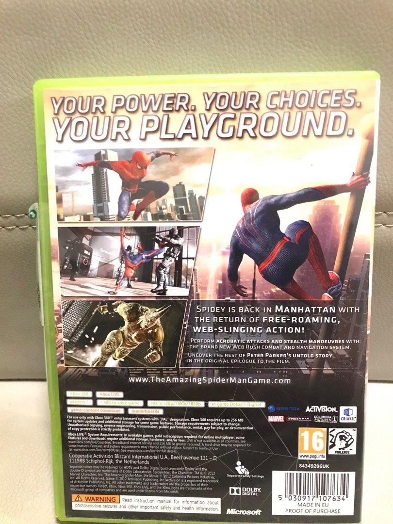 Xbox360 The amazing spider-man, 電子遊戲, 電子遊戲, Xbox - Carousell