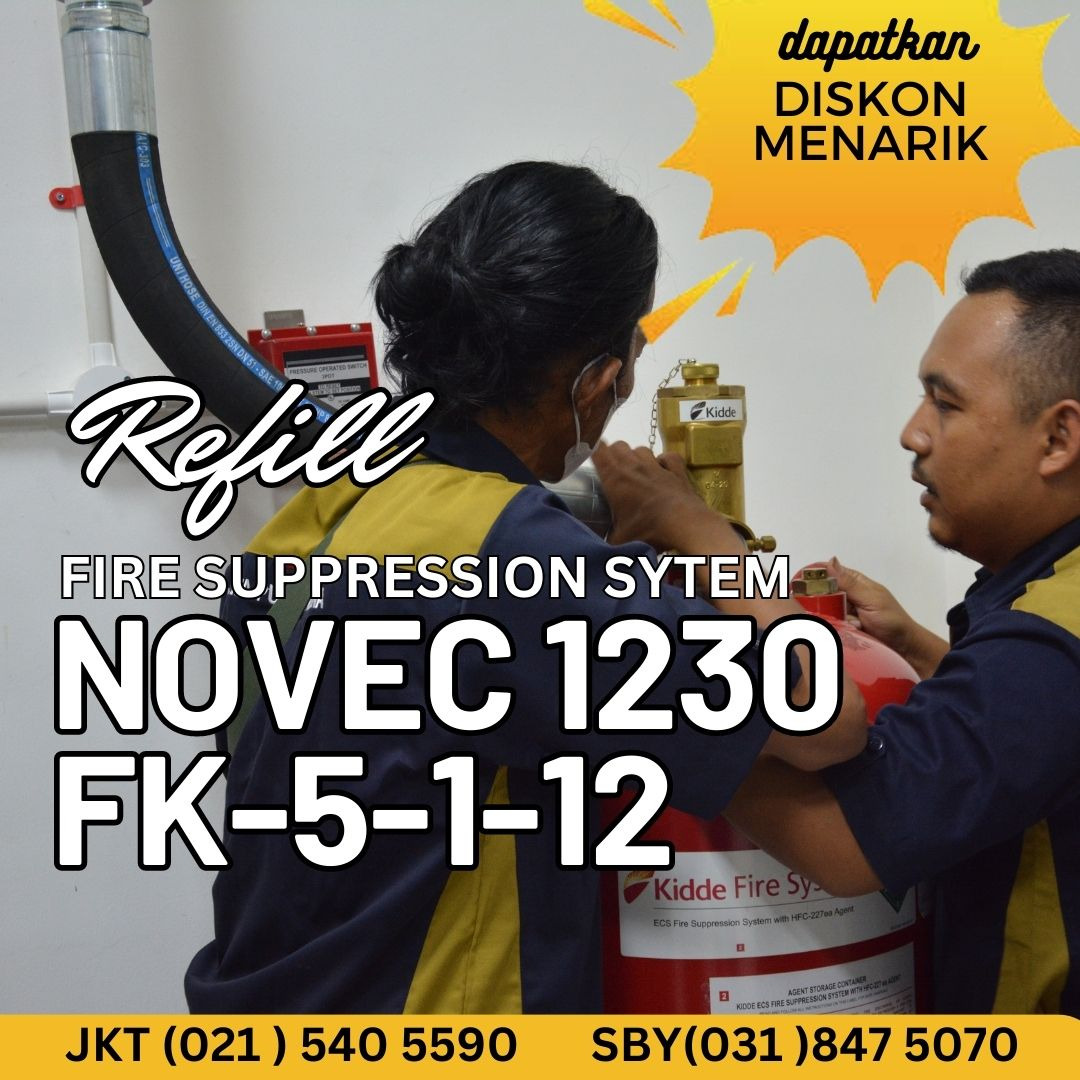 0823-3297-4939 Isi Ulang Fire Suppression System Refill NOVEC 1230 Fk-5-1-12 KIDDE, TYCO ...