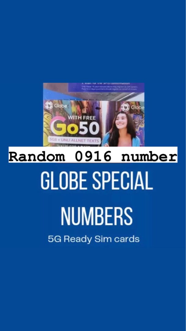 0915 0916 Globe Numbers on Carousell