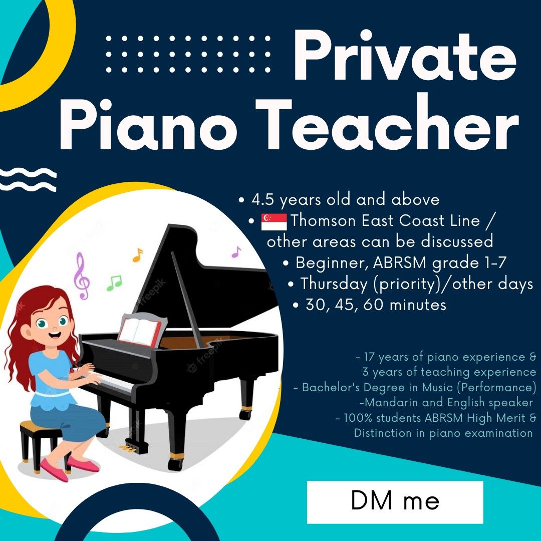 1 to 1 Private Piano Lesson, Learning & Enrichment, Music & Arts ...