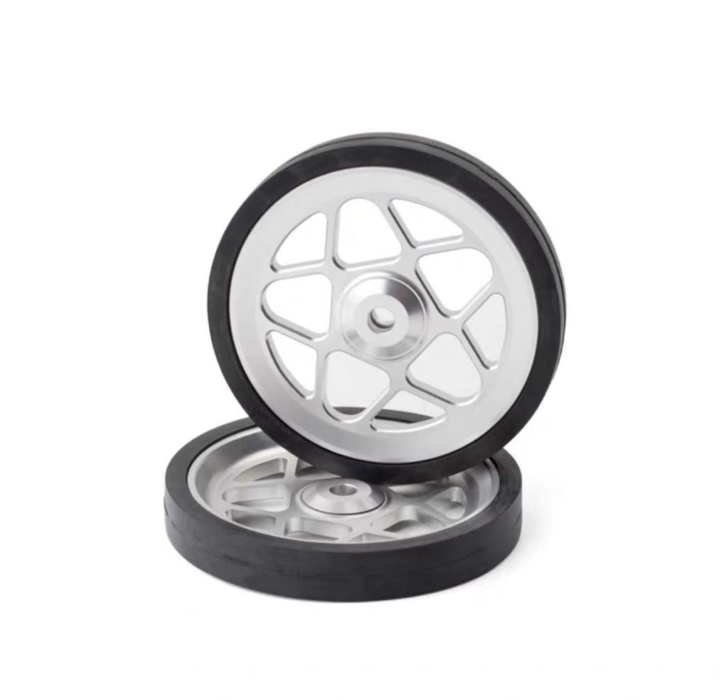 2pcs Easy wheel rear rack wheel 80mm for trifold pikes 3sixty brompton ...