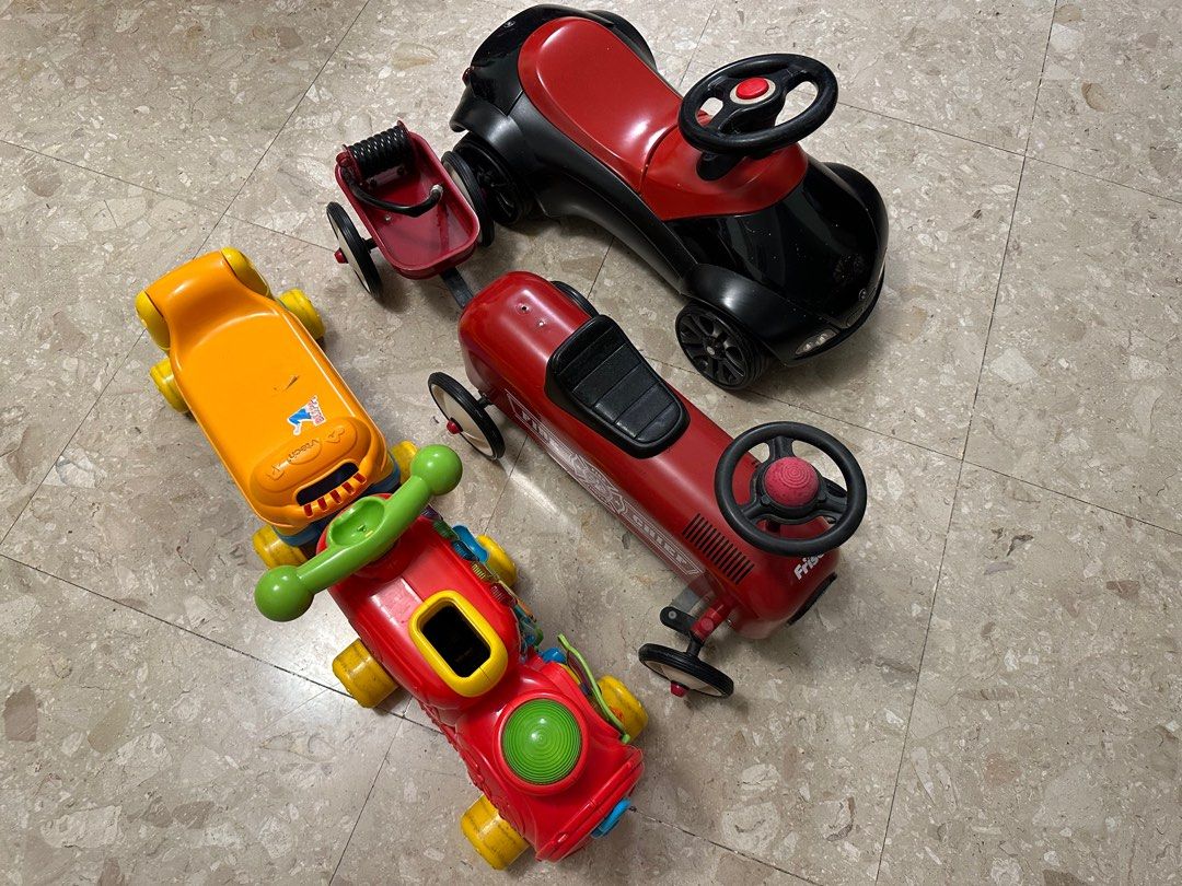 (3 for $30) BMW Toddler Playtime Car + Fire Truck + V Tech Toy Train ...