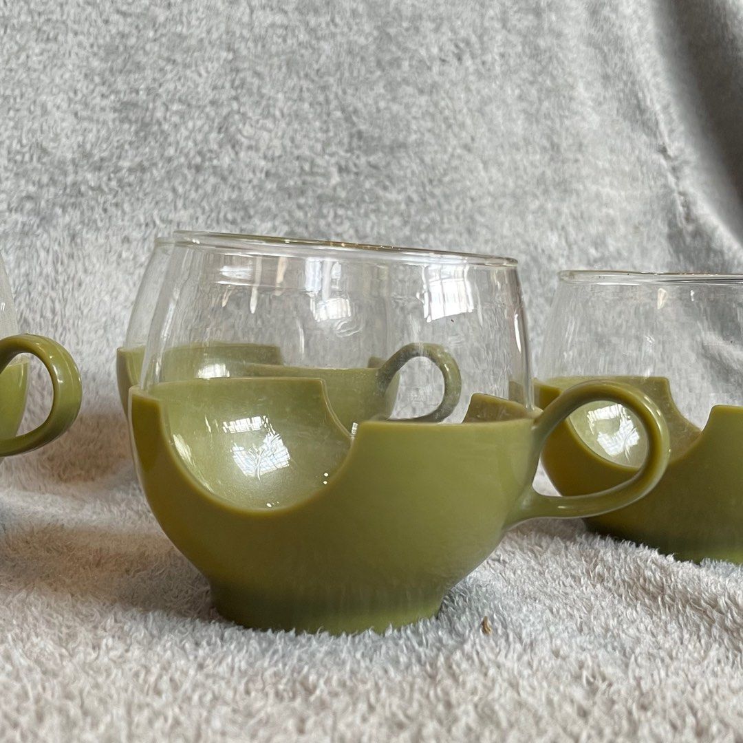 4 psc glass set, Cawan set, Furniture & Home Living, Kitchenware ...