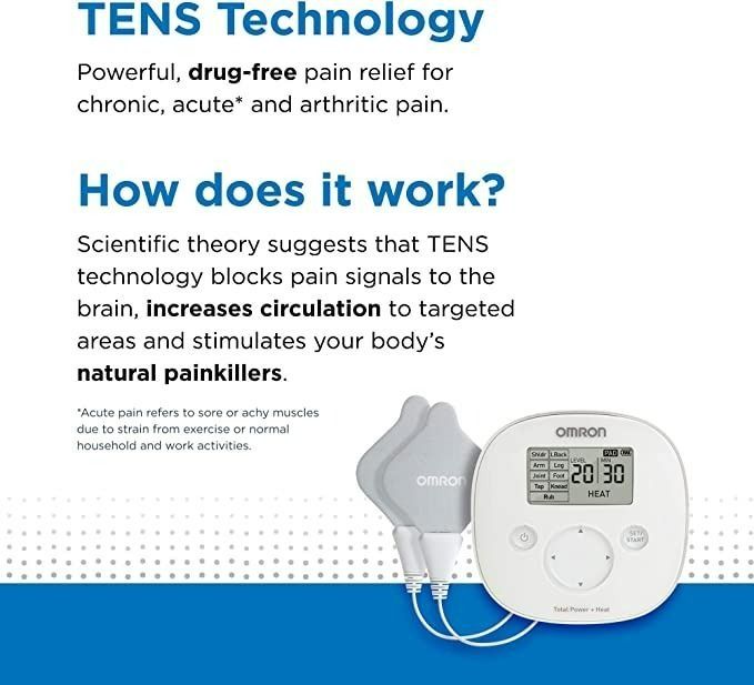 全新正貨 旺角門市 Omron Total Power + Heat TENS Unit 溫熱低週波治療器 PM800, 健康及營養食用品 ...