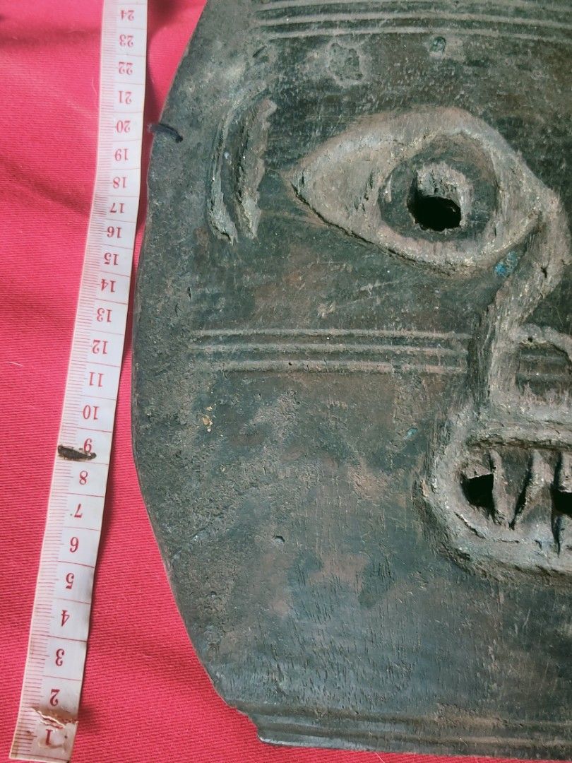 Antique wooden siyaman mask on Carousell