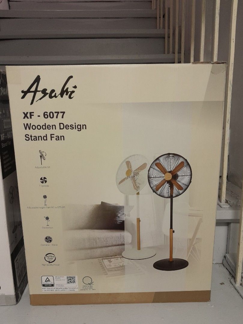 Asahi Wooden Design Fan XF-6077, Furniture & Home Living, Lighting ...