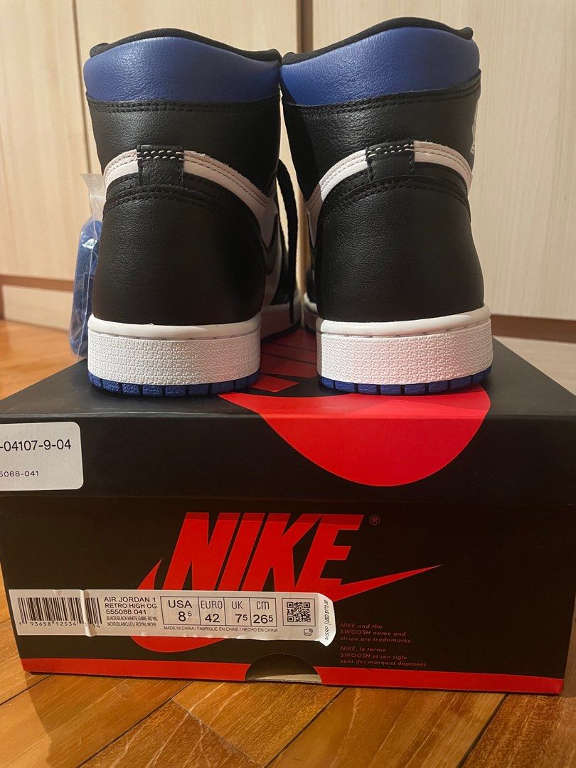 *AUTHENTIC BNIB* Air Jordan 1 Royal Toe High, Men's Fashion, Footwear, Sneakers on Carousell