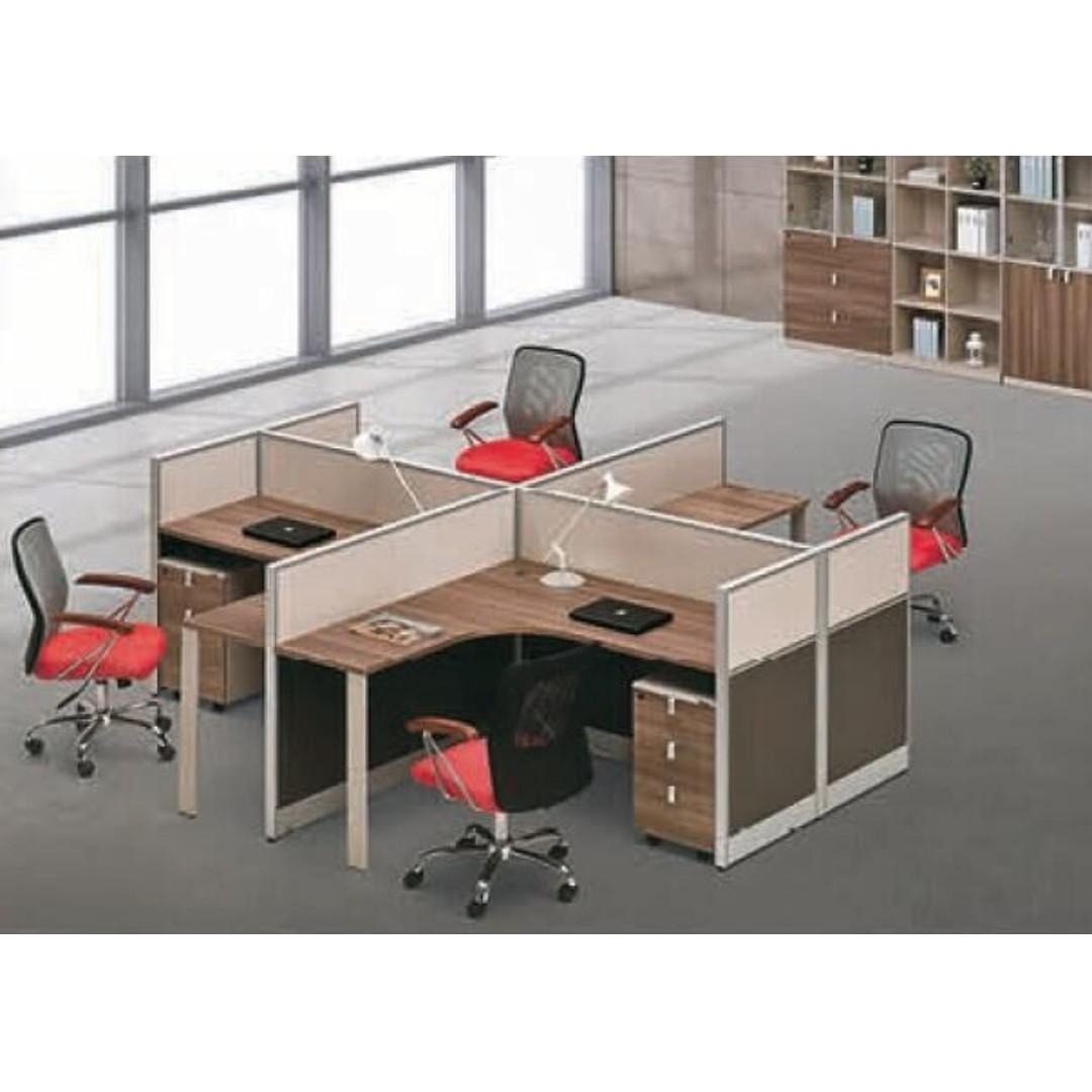 B51 Workstation w Partition, Office Table, System Furniture Cubicle ...