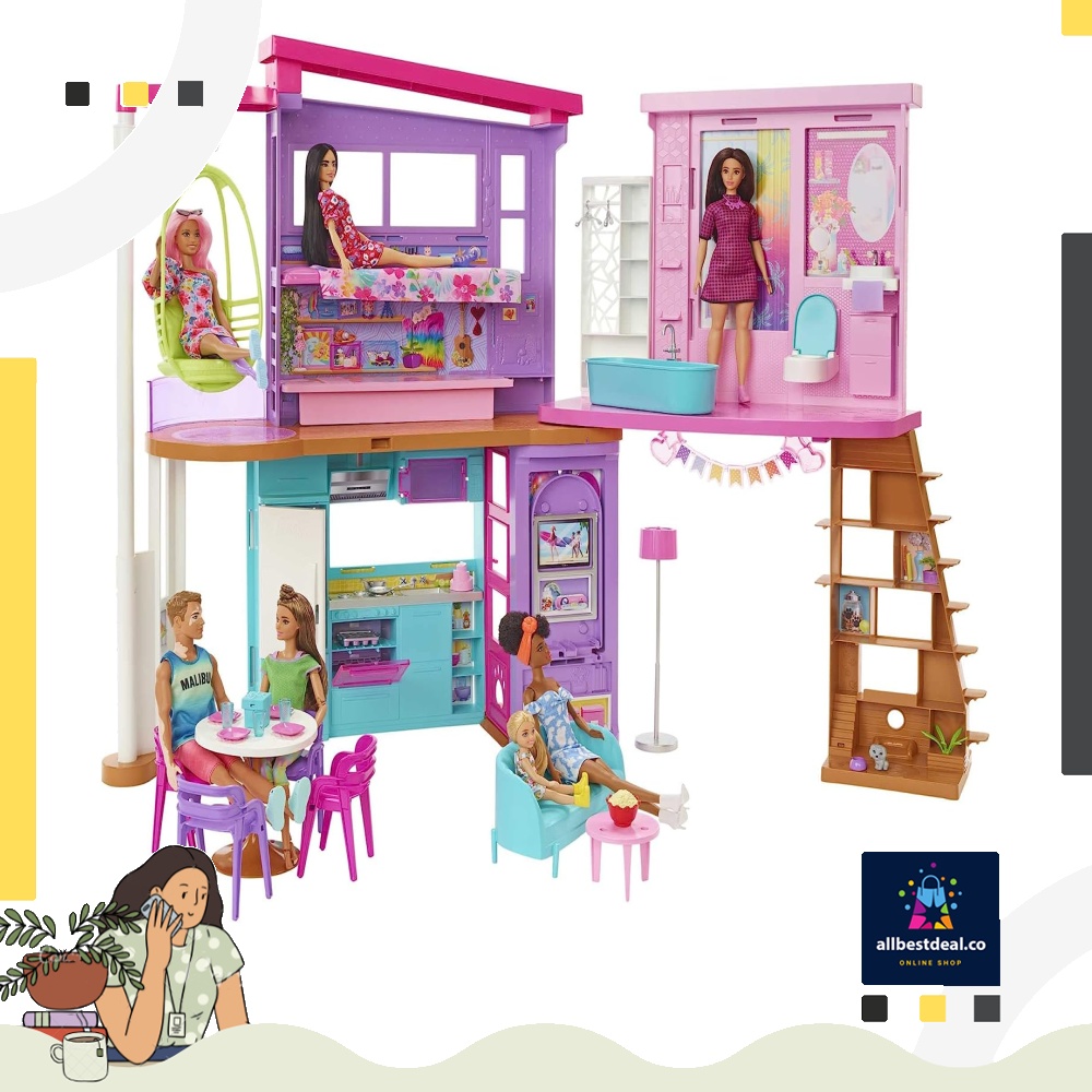 Barbie HCD50 Malibu House Playset, Hobbies & Toys, Toys & Games on ...