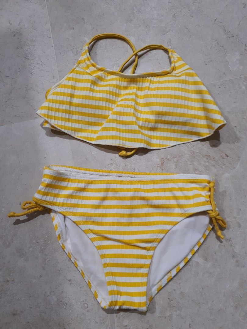 Big Girl Size 14 Yellow Bikini Set, Women's Fashion, Swimwear, Bikinis ...