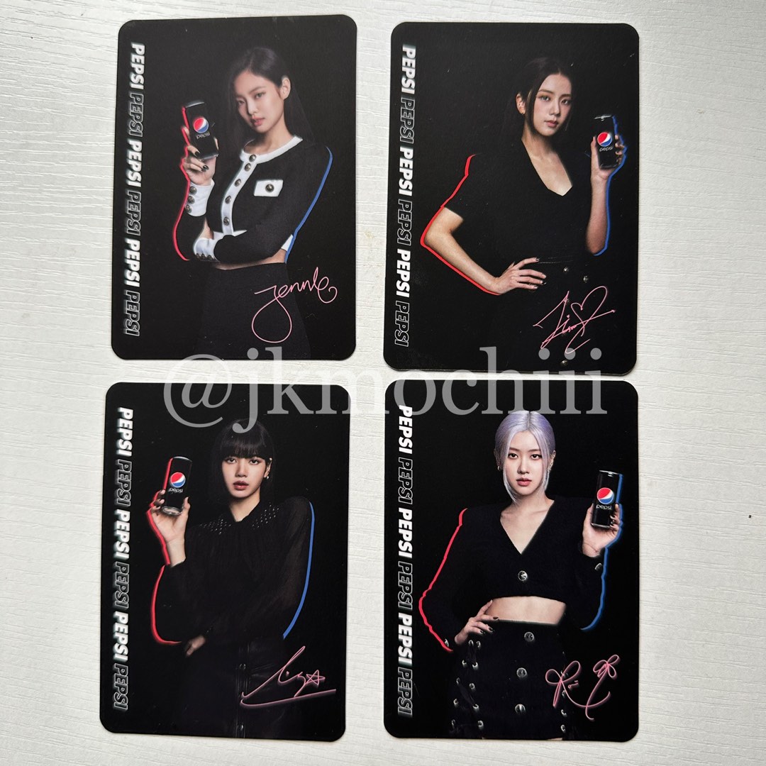 blackpink pepsi photocard full set official jisoo jennie rosé lisa ...