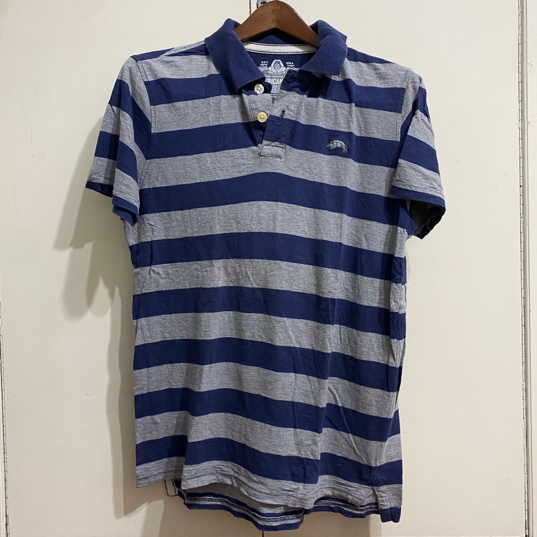 American Rag Blue Stripes Polo Shirt on Carousell