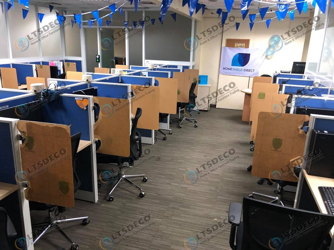 BPO'S WORKSTATION CUBICLE WITH GLASS OFFICE FURNITURE AND PARTITION ...