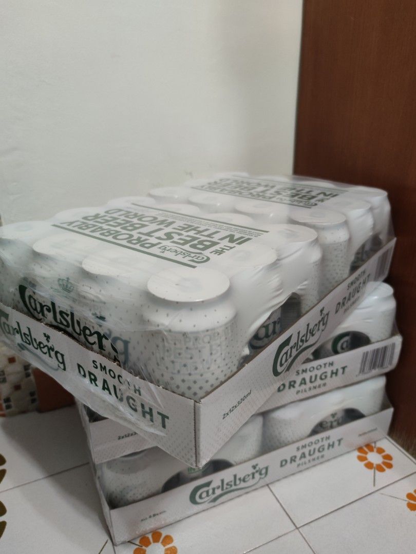 Carlsberg Smooth Draught Beer (Carton), Food & Drinks, Alcoholic ...