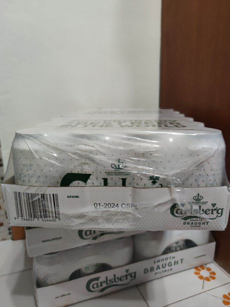 Carlsberg Smooth Draught Beer (Carton), Food & Drinks, Alcoholic ...