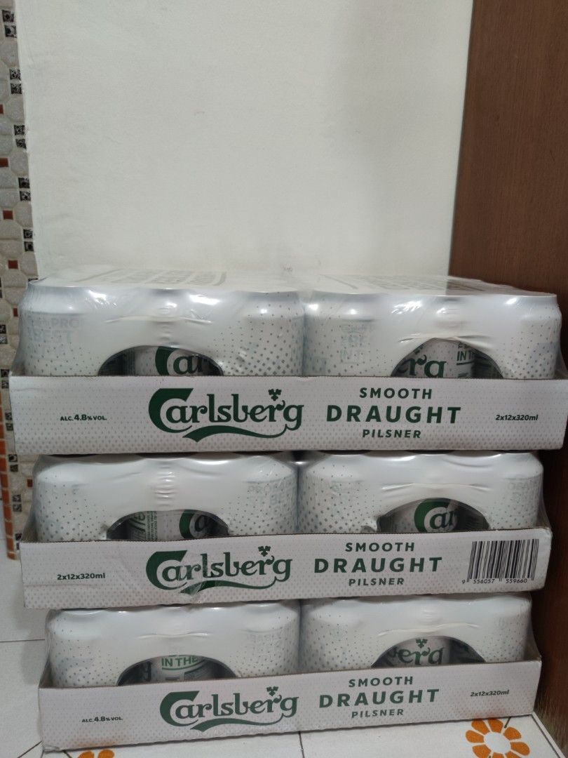 Carlsberg Smooth Draught Beer (Carton), Food & Drinks, Alcoholic ...