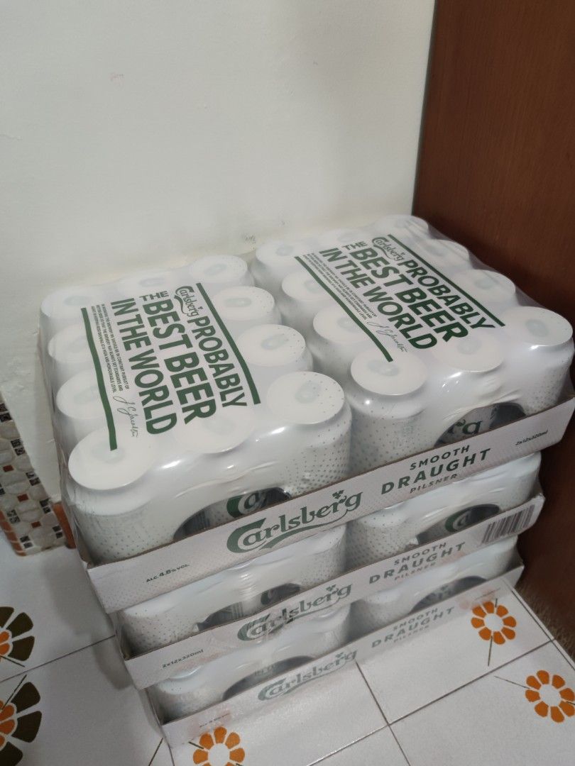 Carlsberg Smooth Draught Beer (Carton), Food & Drinks, Alcoholic ...