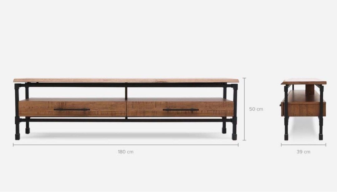 Castlery Miller TV Console Rustic, Furniture & Home Living, Furniture ...