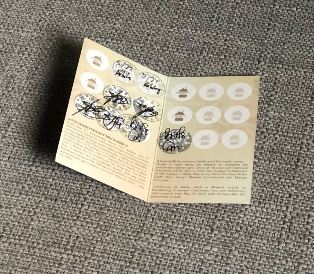 CBTL Stamp Card, Hobbies & Toys, Memorabilia & Collectibles, Stamps ...