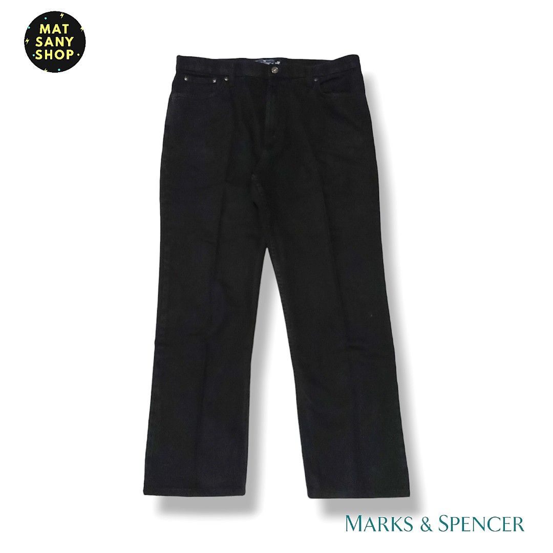 Celana Panjang Denim Mark&Spencer Blue Harbor Stormwear Hitam Original ...