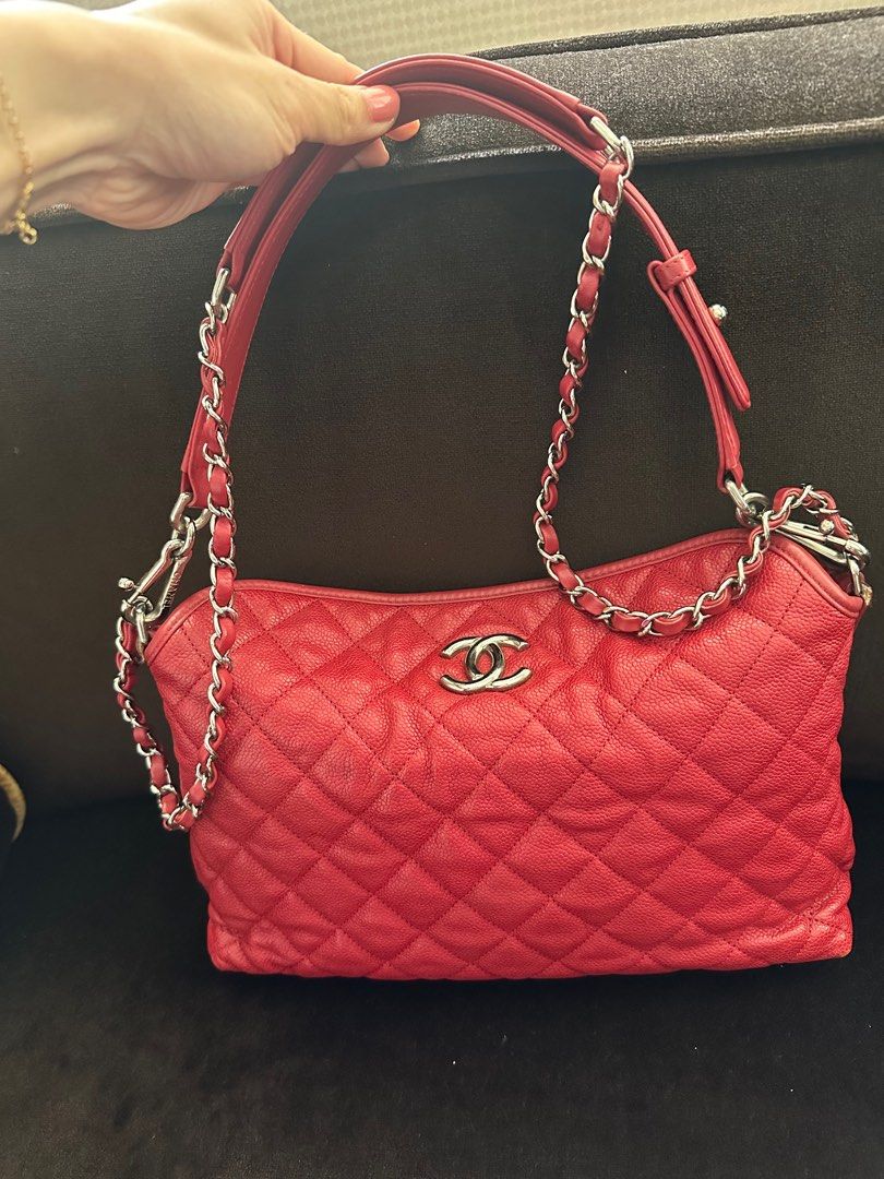 Chanel 2 Way Hobo Riviera Red Caviar Bag, Luxury, Bags & Wallets on ...