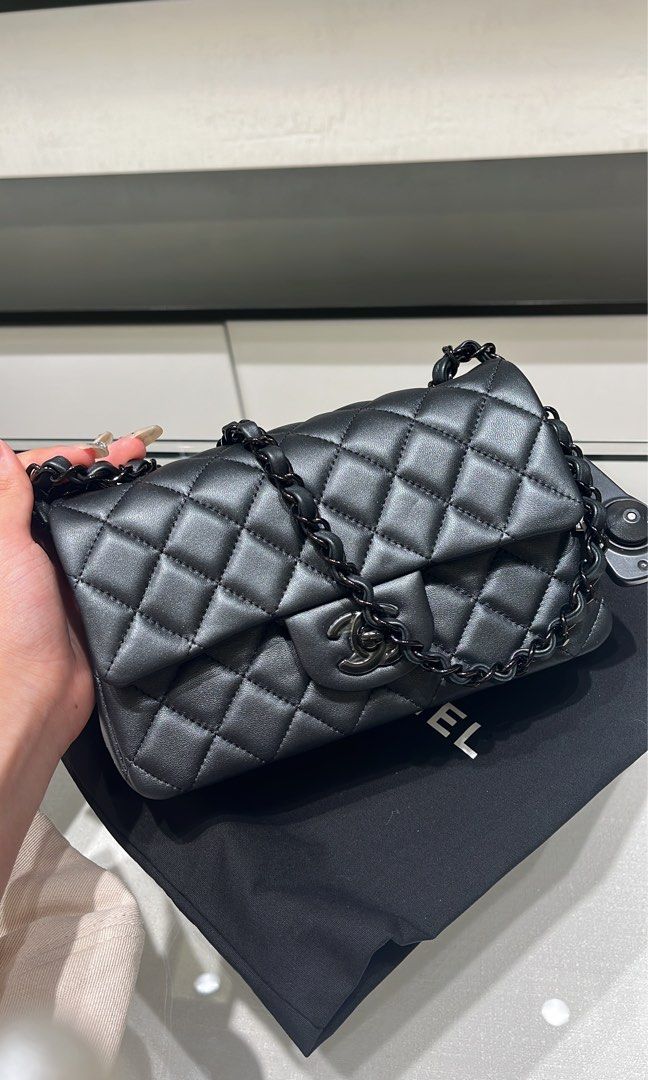 Chanel Mini CF So Black, Women's Fashion, Bags & Wallets, Shoulder Bags ...