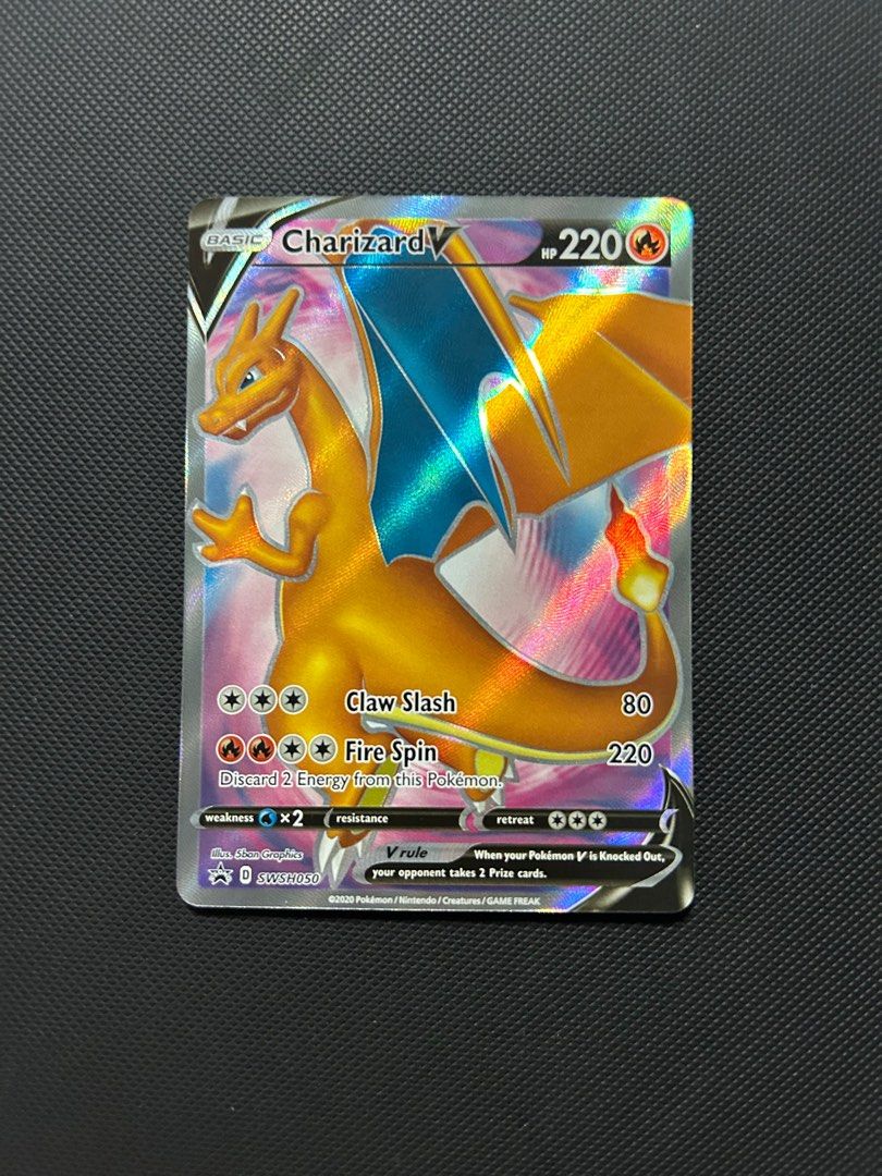 Charizard V Pokemon card, Hobbies & Toys, Toys & Games on Carousell