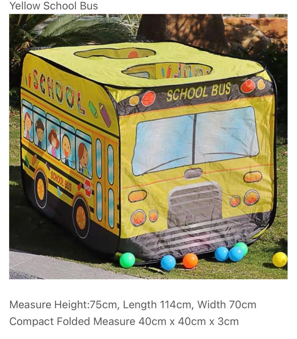 Children Play Tent Kids Bus Folding School Bus Tent All Time Favourite ...