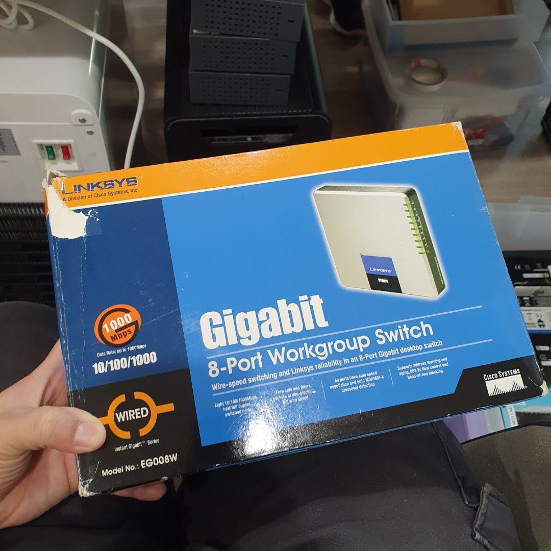 Cisco-Linksys EG008W Gigabit 8-Port Workgroup Switch, Computers & Tech ...