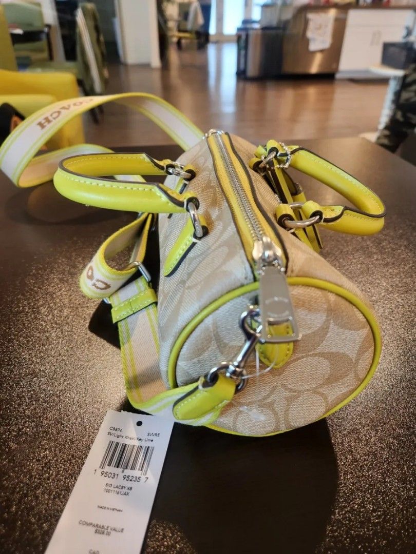 Coach Lacey Crossbody In Signature Canvas IN Light Khaki Key Lime ...