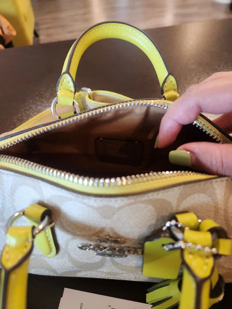 Coach Lacey Crossbody In Signature Canvas IN Light Khaki Key Lime ...