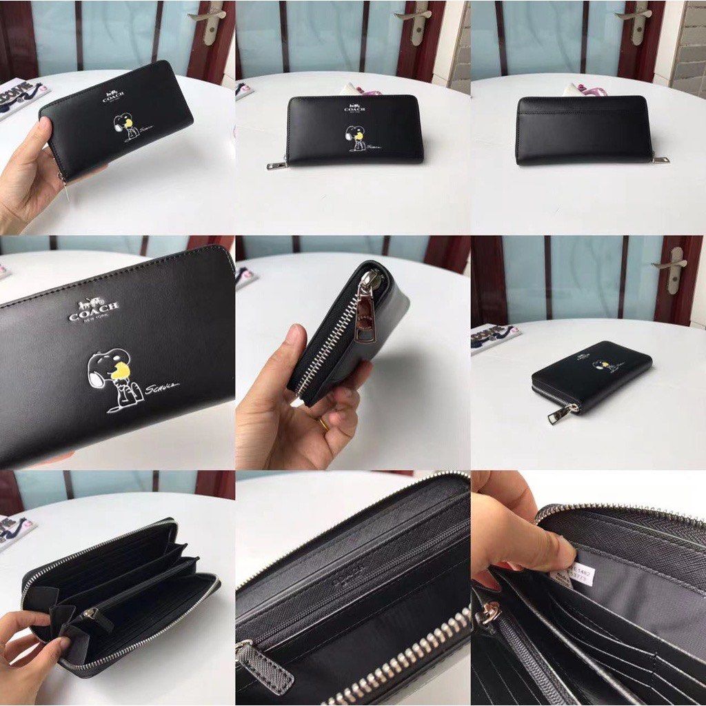 Coach x Peanuts Snoopy Accordion Zip Long Wallet (53773), Women's ...