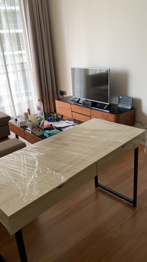 Computer Table 120CM Study Table With Drawer Wood Desk Free Install ...