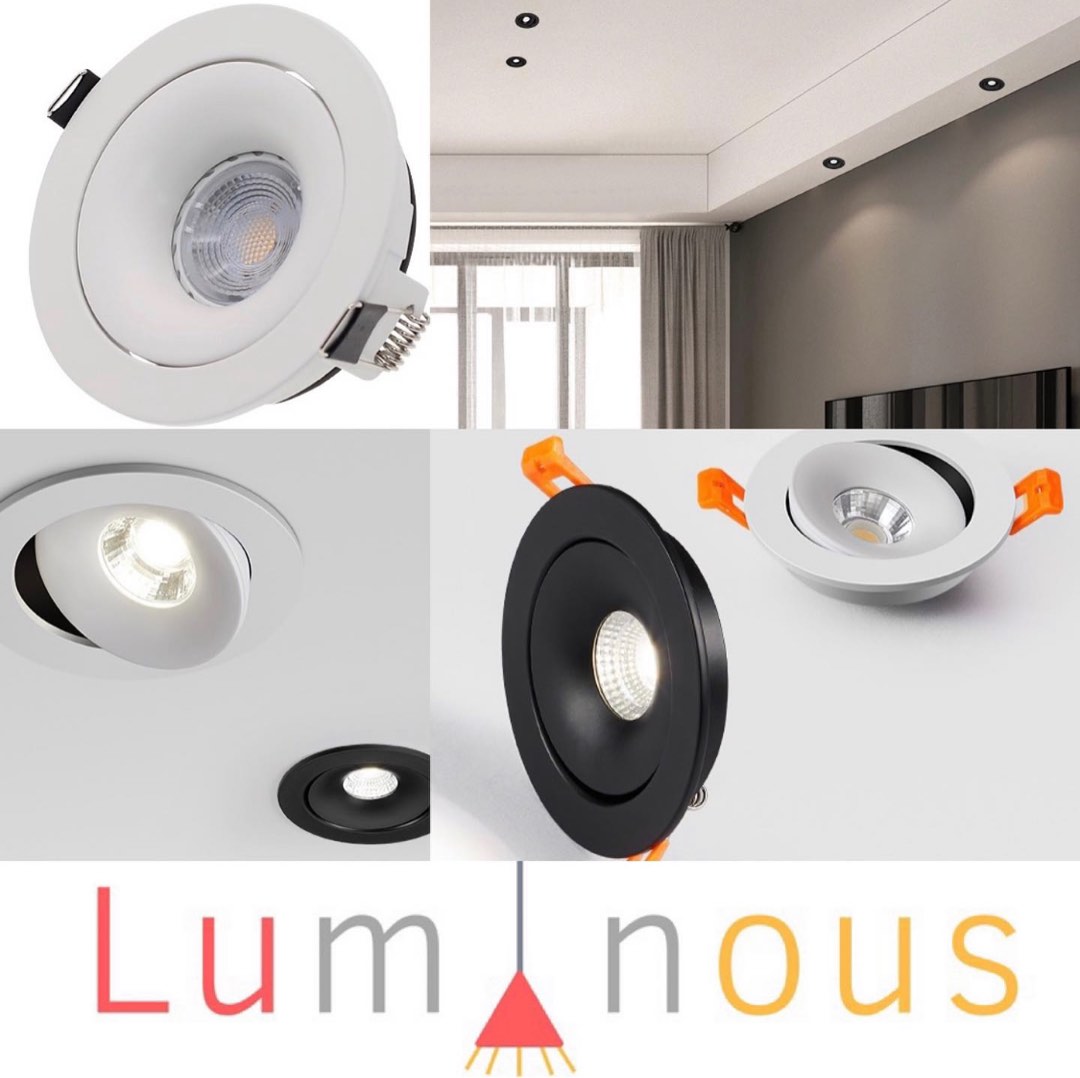 Concave Gu10 Round Led Spot Light, Furniture & Home Living, Lighting ...