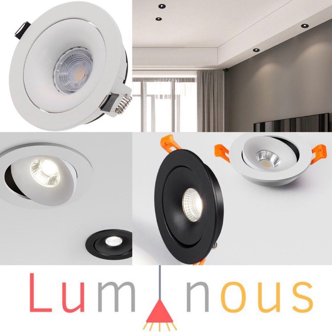 Concave Gu10 Round Led Spot Light, Furniture & Home Living, Lighting ...