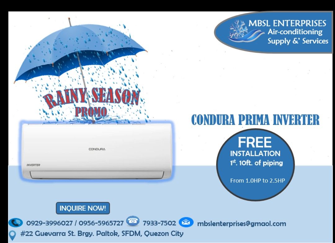 CONDURA PRIMA INVERTER, TV & Home Appliances, Air Conditioning and ...