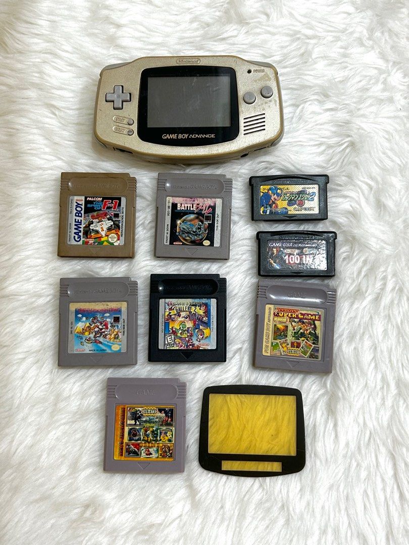 Console Nintendo Game Boy Advance Model No. AGB-001 And 8 games, Video ...