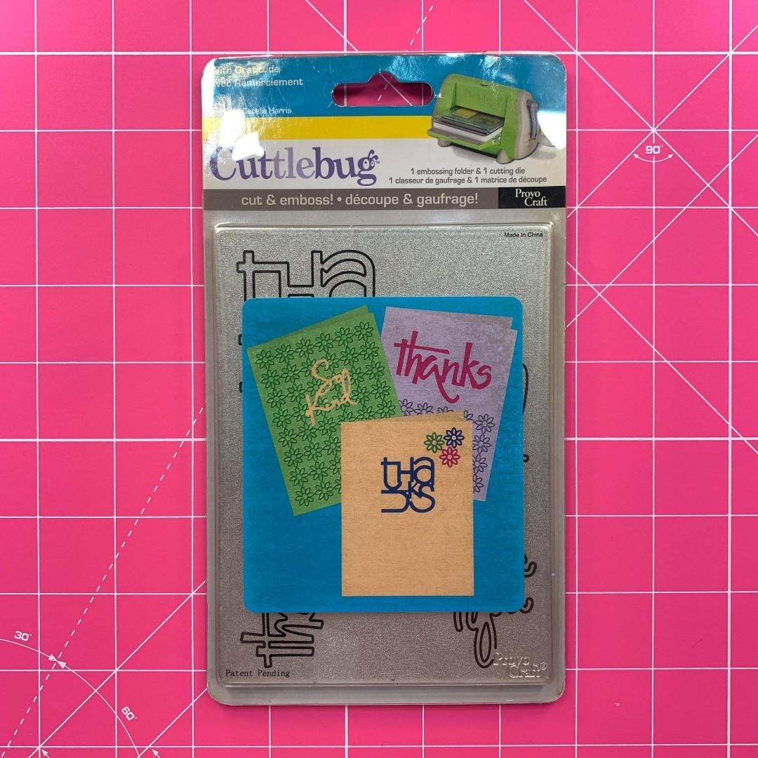 Cuttlebug A2 Cut and Emboss Set With Gratitude CUTTING DIE ONLY on ...