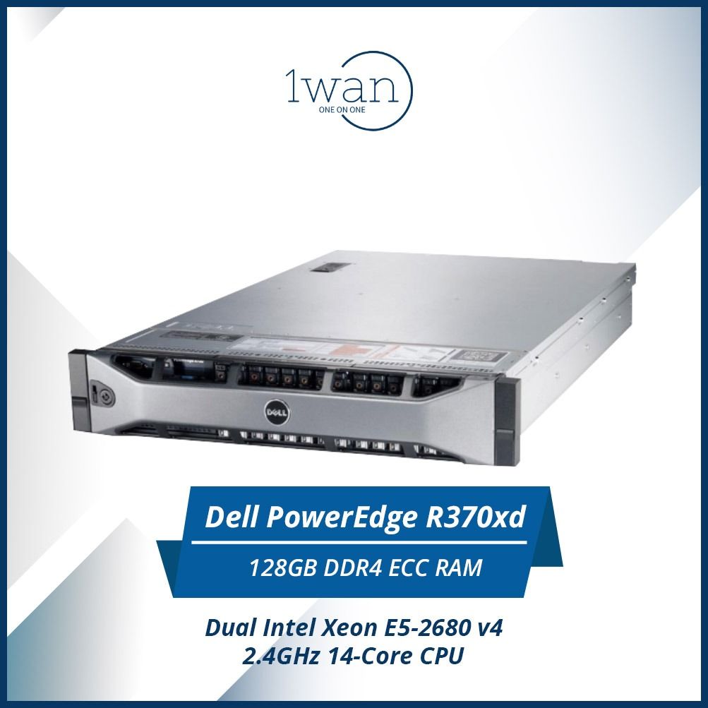 Dell PowerEdge R730xd Rack Server | Dual Intel Xeon E5-2680 v4 2.4GHz 14-Core CPU | 128GB DDR4 ...