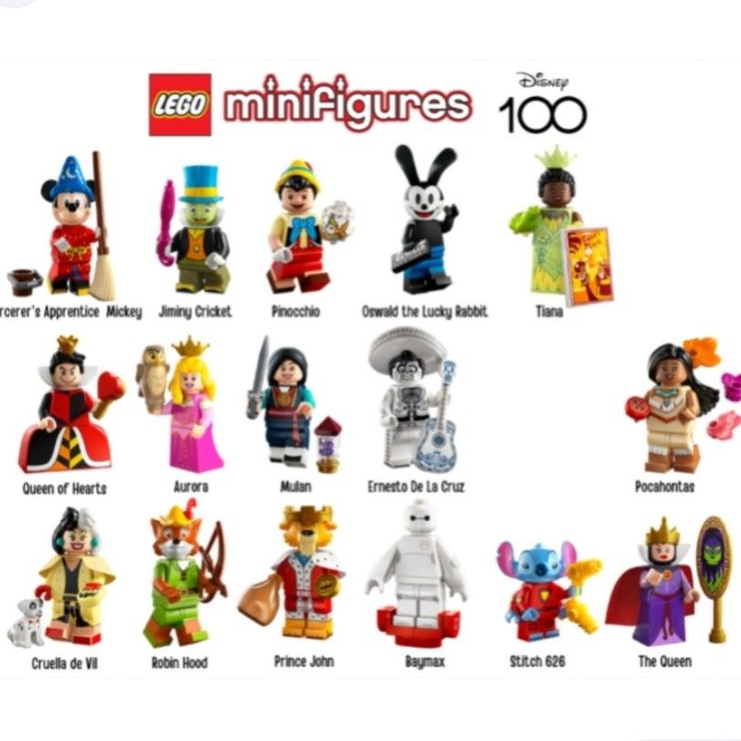 disney 100 lego minifigures, Hobbies & Toys, Toys & Games on Carousell