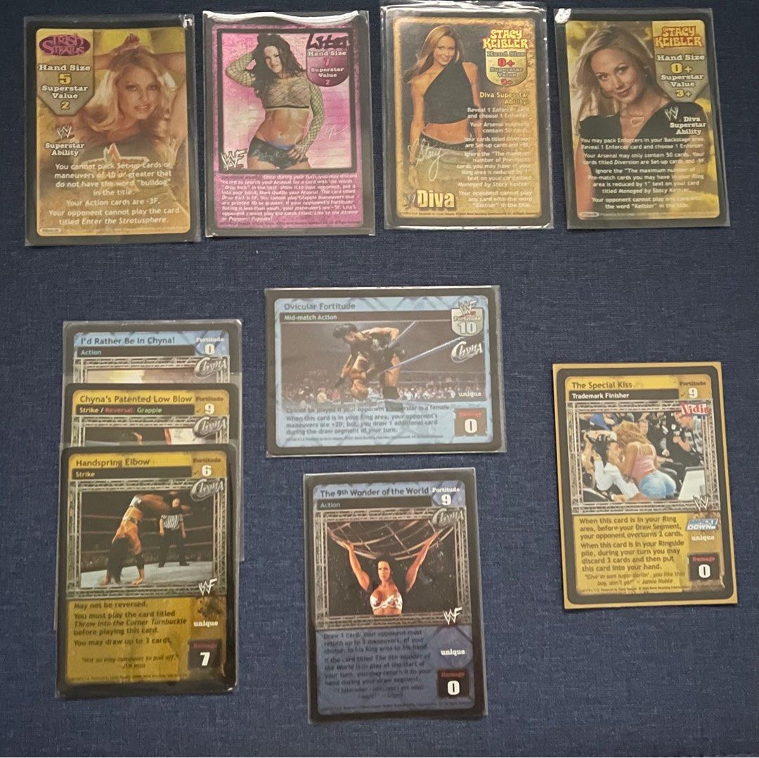 Diva face cards, Chyna cards WWF WWE RAW DEAL, Hobbies & Toys, Toys ...