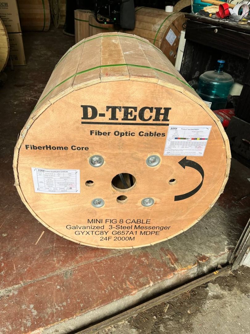 D-TECH Mini-Figure 8 Cable 24Core 2KM - w/ 3-Steel 1.8mm Galvanized ...