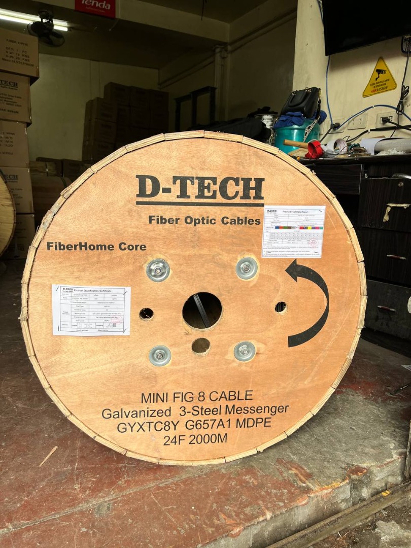 D-TECH Mini-Figure 8 Cable 24Core 2KM - w/ 3-Steel 1.8mm Galvanized ...
