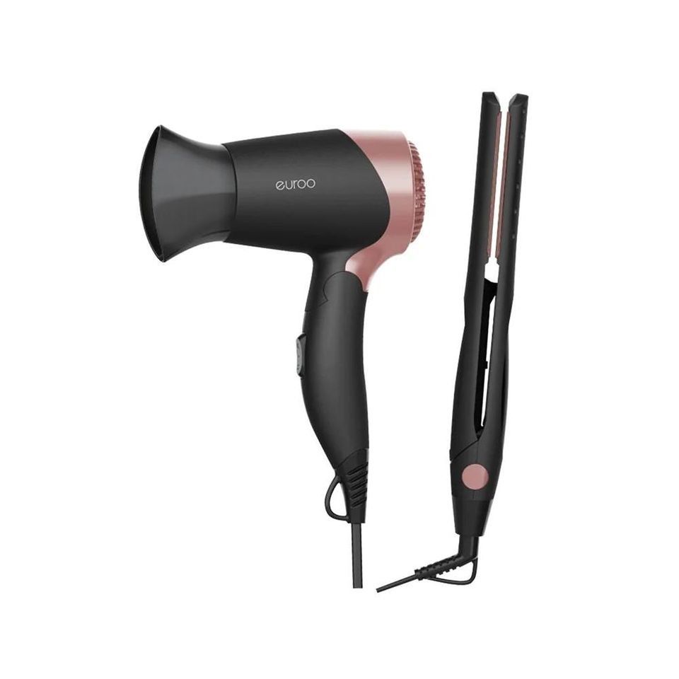 EUROO EPC-0121BDL Hairstyling Bundle (Hair Dryer and Hair Straightener ...
