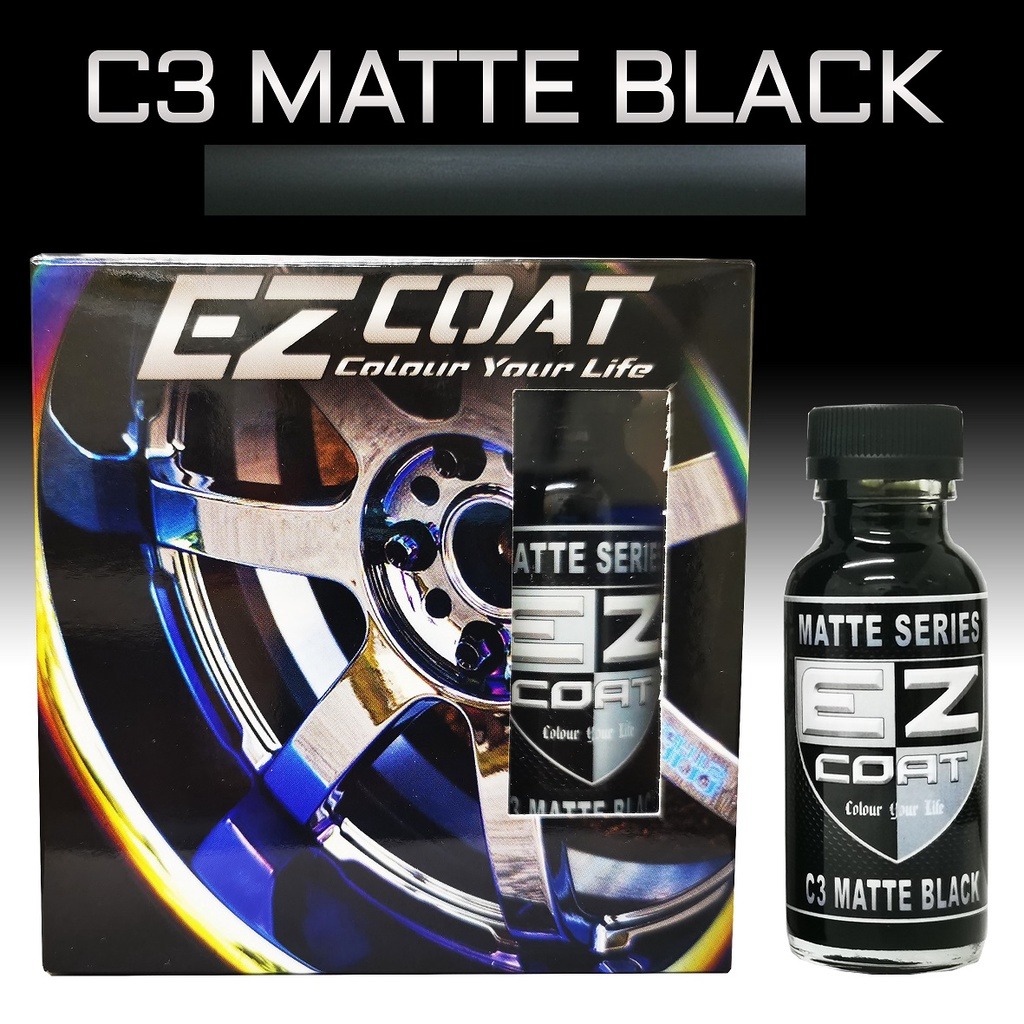 EZ Coat Matte Black DIY COLOR Car Rim Chrome Part, Sports Equipment ...